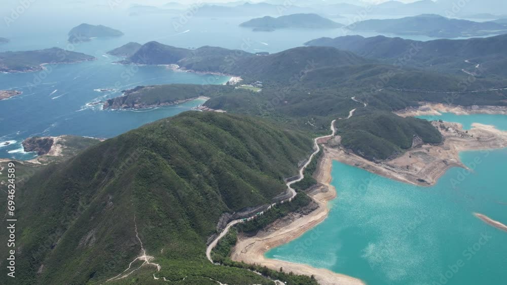 High Island Reservoir East Dam in Sai Kung Hong Kong Global Geopark ,is ...