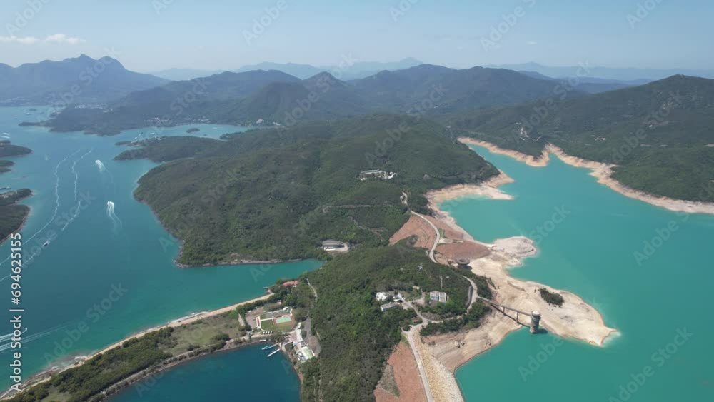High Island Reservoir East Dam in Sai Kung Hong Kong Global Geopark ,is ...