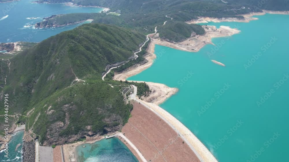 High Island Reservoir East Dam in Sai Kung Hong Kong Global Geopark ,is ...
