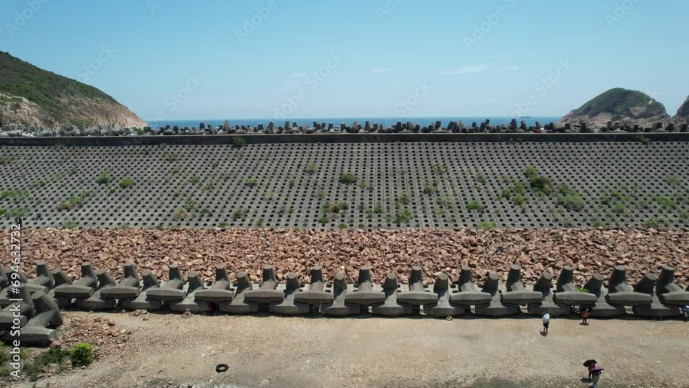 High Island Reservoir East Dam in Sai Kung Hong Kong Global Geopark ,is ...