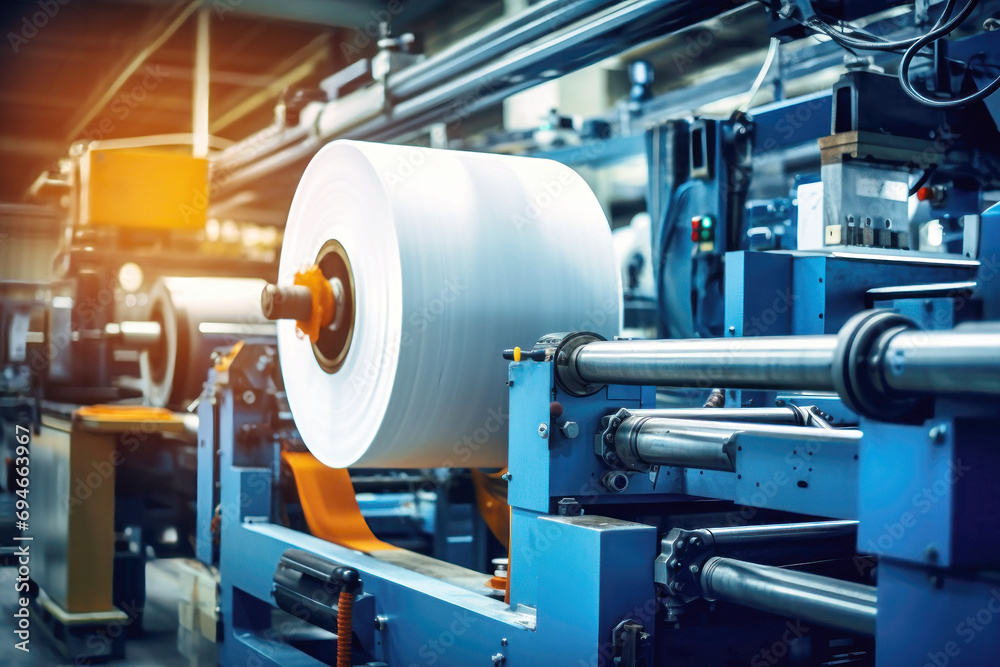 Automated equipment for paper production. Paper production plant ...