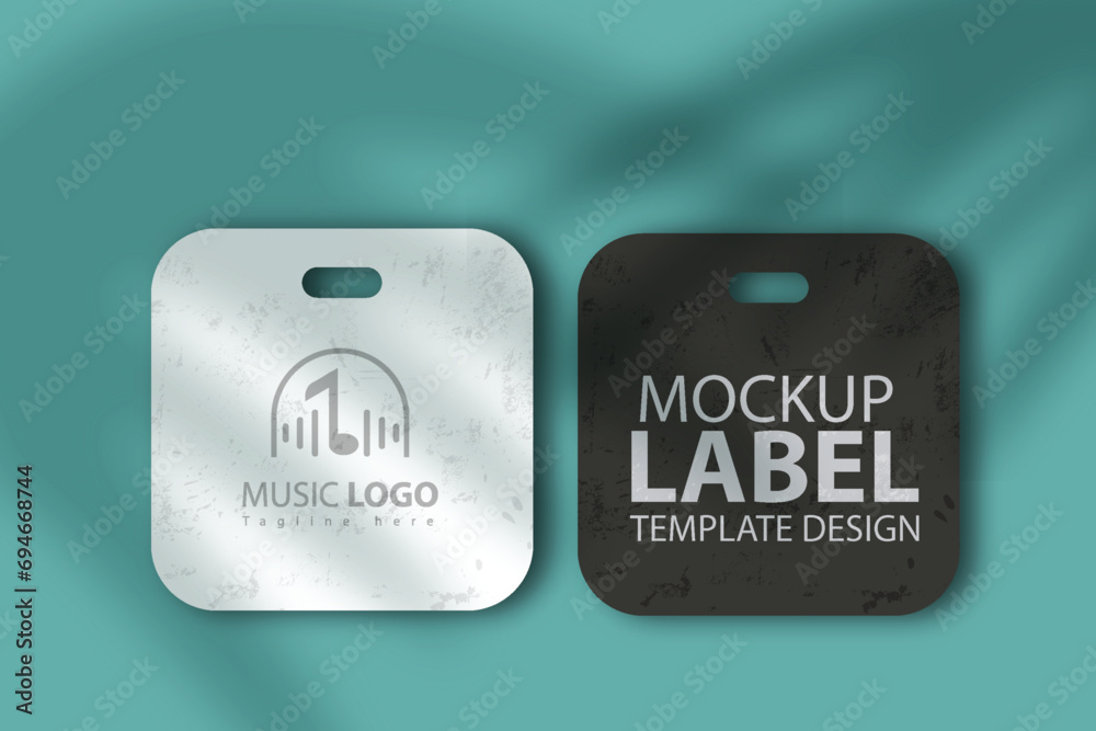 vector template sticker mockup for brand. product labels. or logos with ...