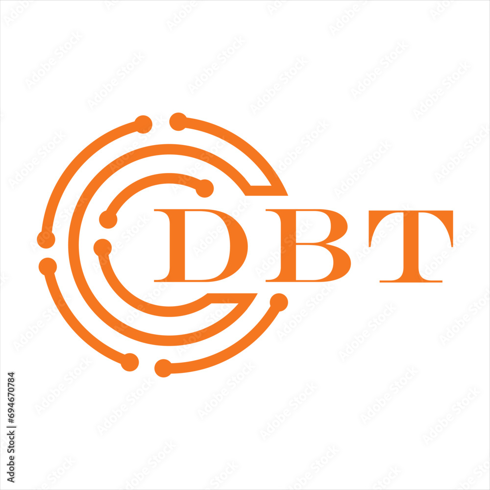 DBT letter design. DBT letter technology logo design on white ...