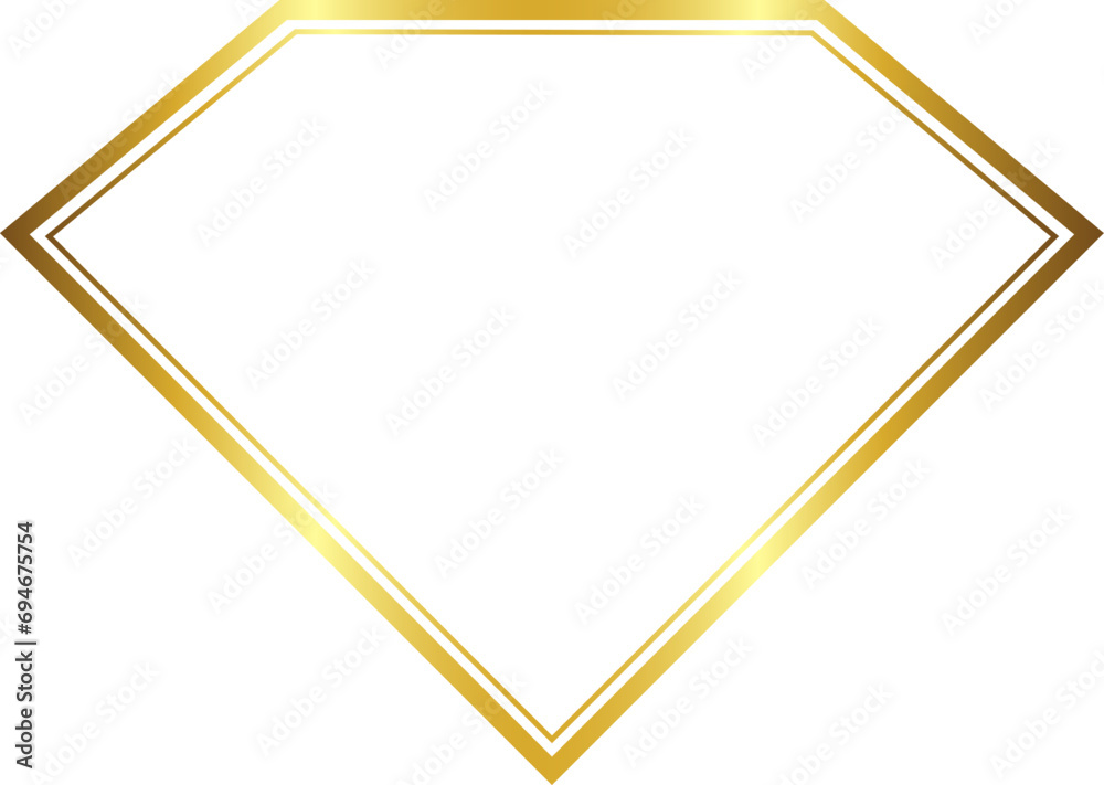 Diamond Shape Gold picture frame luxury golden frame gold border Golden ...
