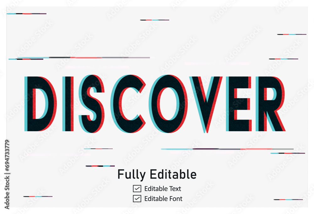 Realistic glitch text effect for video game text for editable cyber ...