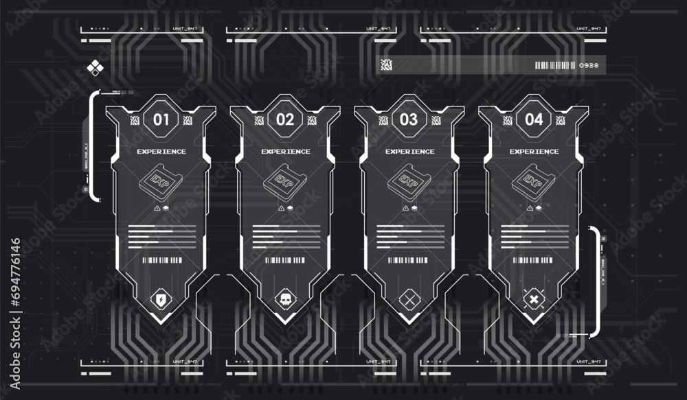Sci-fi futuristic hud dashboard display virtual reality technology ...