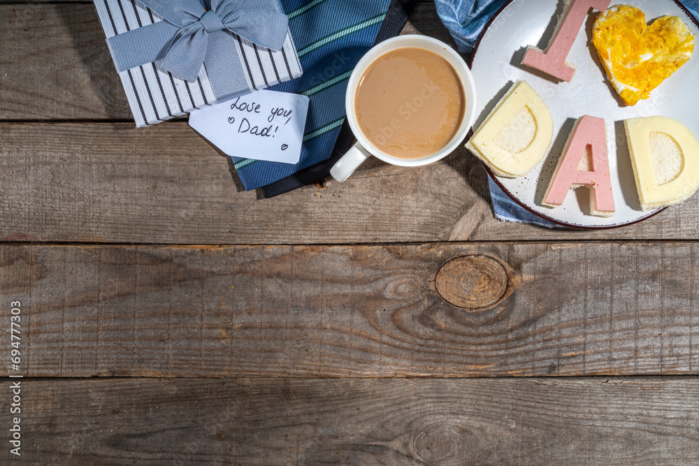 Father day breakfast sandwiches Stock Photo | Adobe Stock