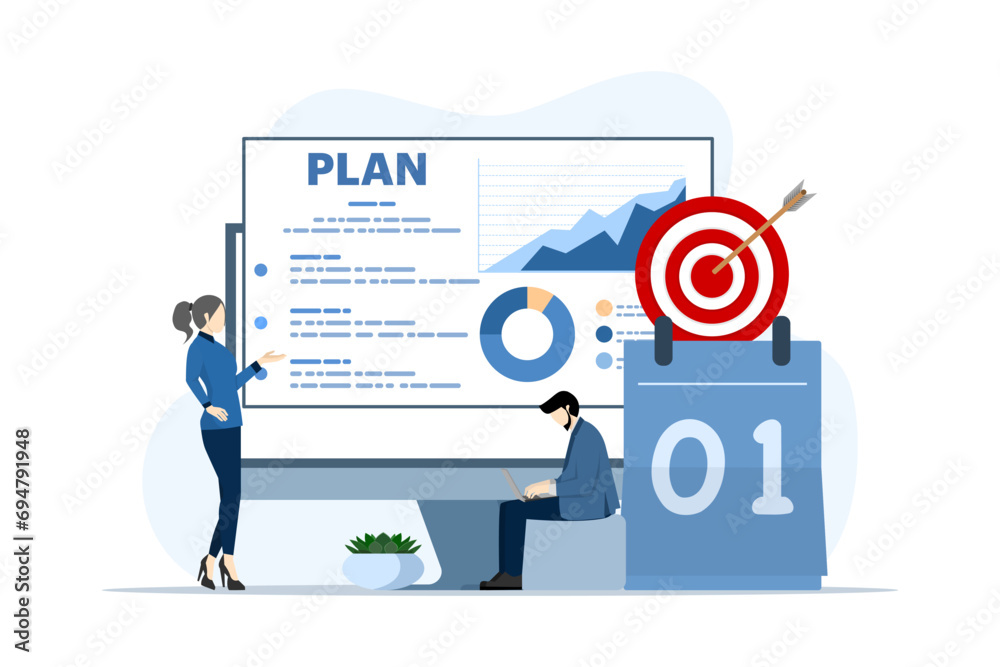 Development plan concept. Teams navigate digital planning, allocate ... Development plan concept. Teams navigate digital planning, allocate ...