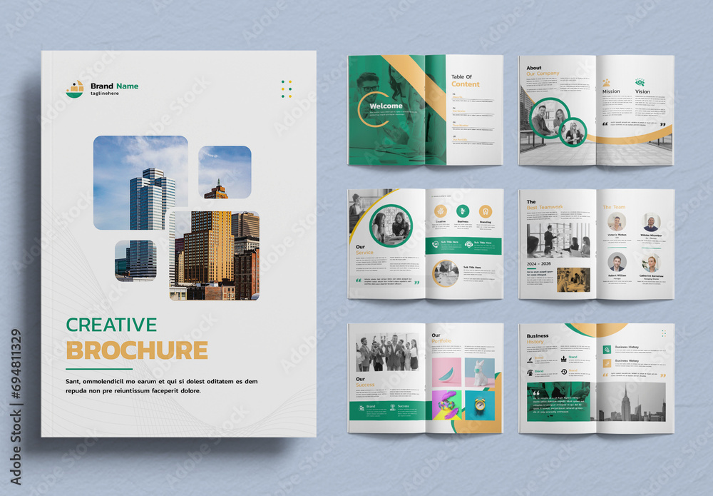 Corporate Brochure Layout Template Stock Template | Adobe Stock