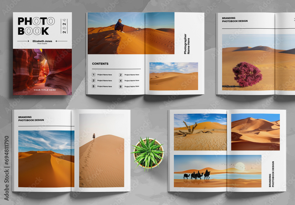 Photo Book Design Template Layout Stock Template | Adobe Stock
