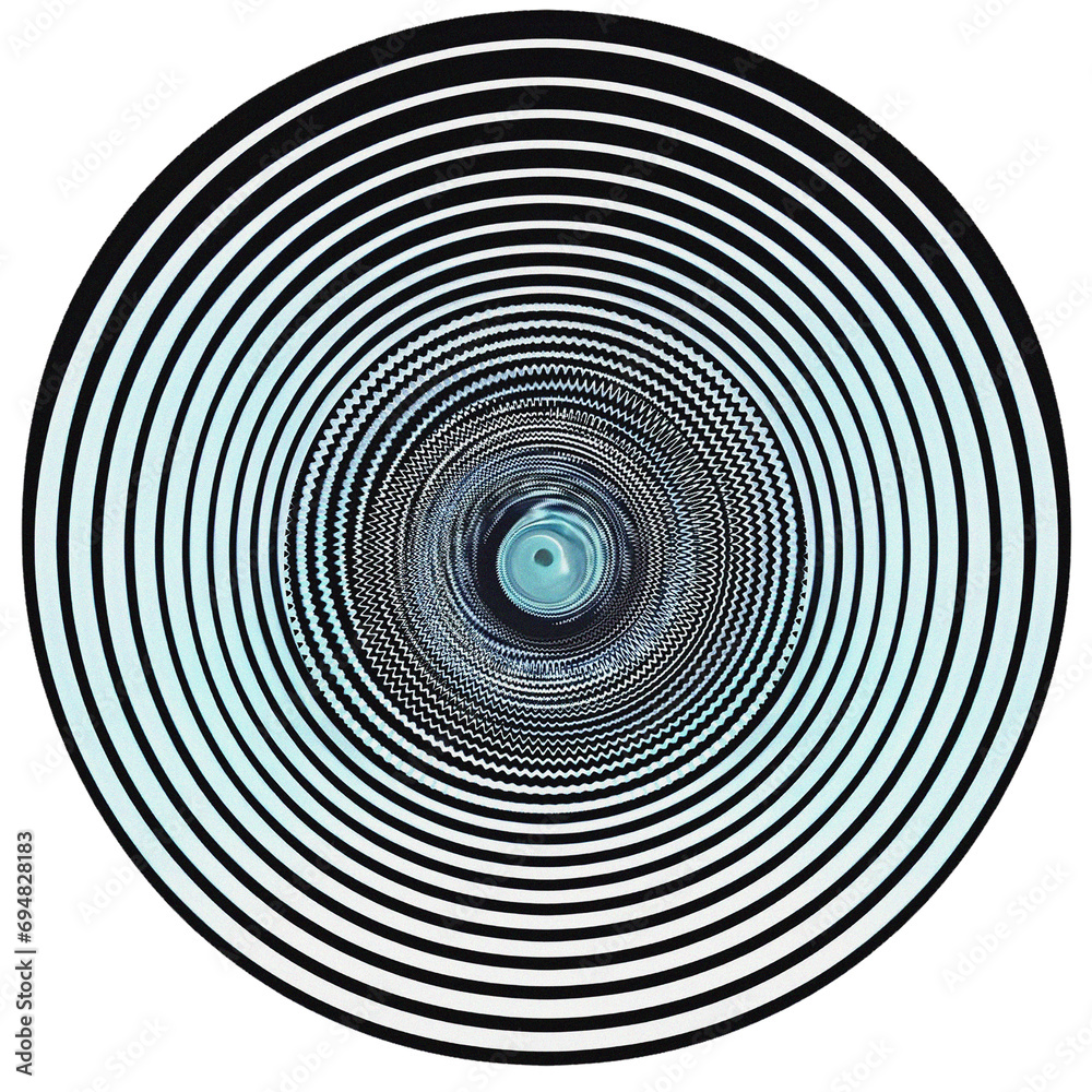 Black and blue circle vector, spiral symbol design with transparent ...