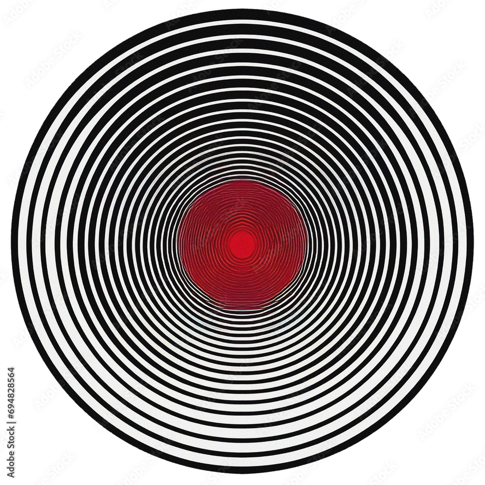 Black and red circle vector, spiral symbol design with transparent ...