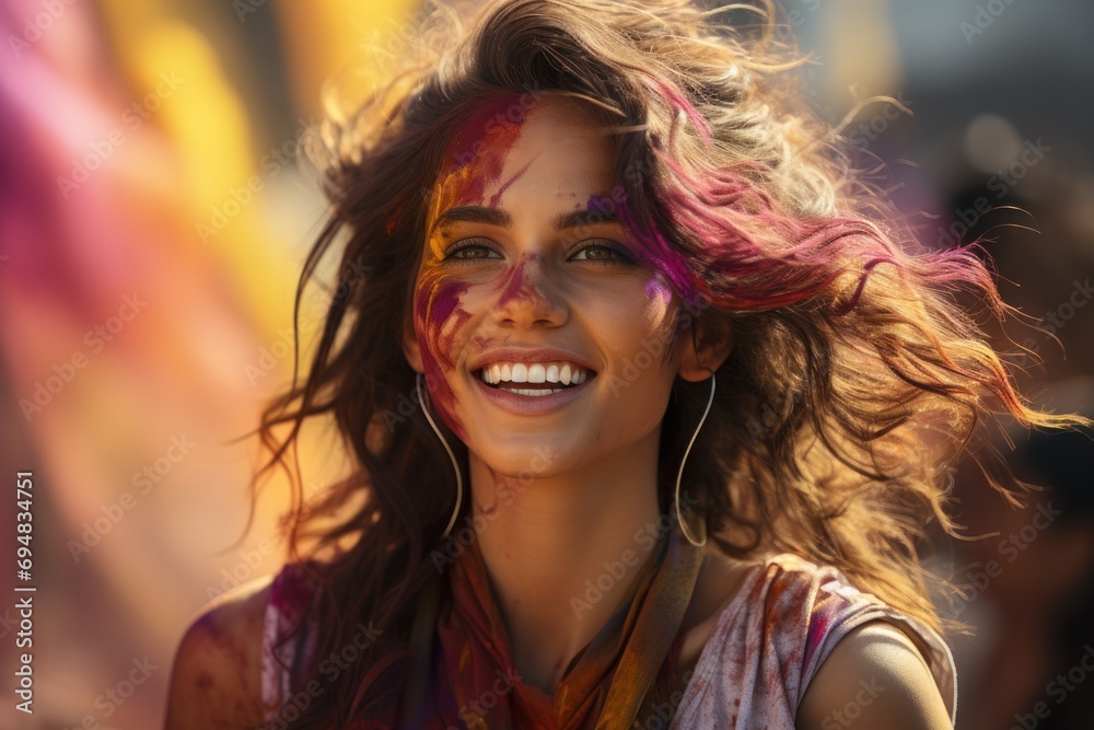 Colorful traditions woman in indian attire , holi festival images hd ...