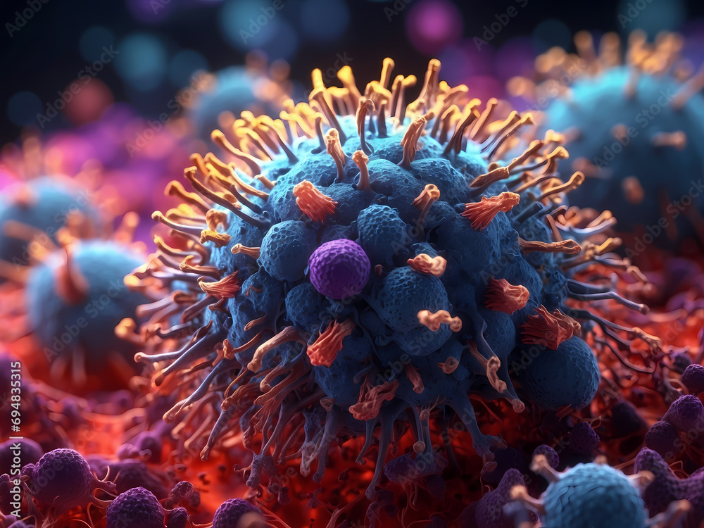 T cells in human thymus. T cells are born from hematopoietic stem cells ...