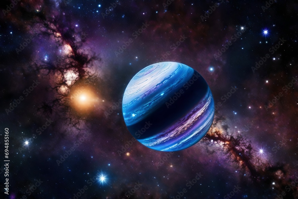 shiny galactical sphere in outer space , nebulas and glowing stars in ...