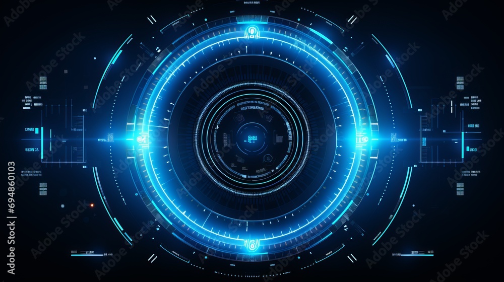 A cutting-edge circular vector design for HUD, GUI, and UI interfaces ...