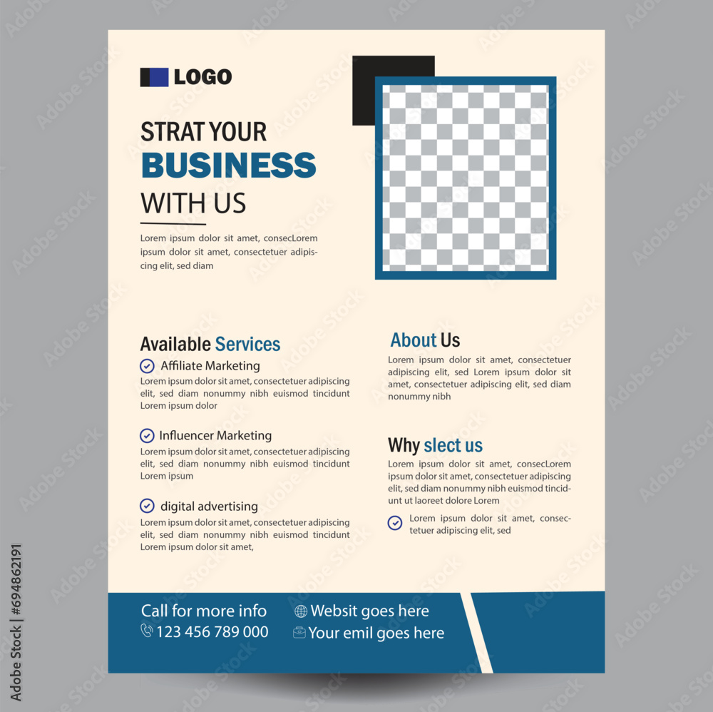 New Simple Minimalist Modern Flyer Design 2024. Minimalist Business ...