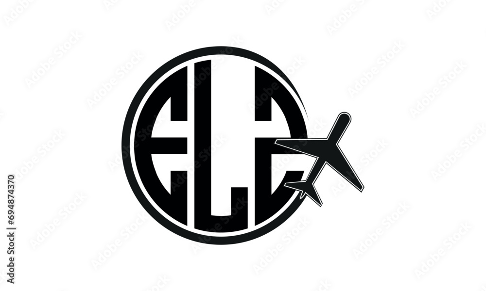 ELZ three initial letter circle tour & travel agency logo design vector ...