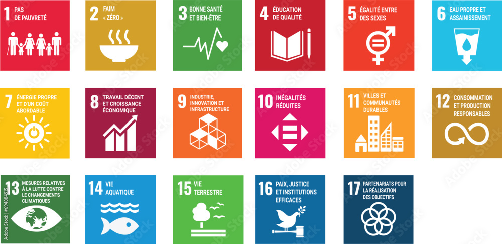 sustainable development goals logo French version illustration Stock ...
