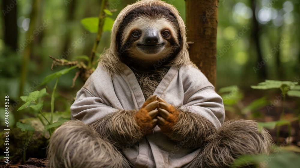 Yoga Master Sloth, a sloth hilariously attempting intricate yoga poses ...