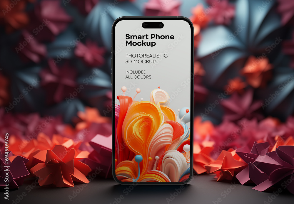 Phone Mockup Generated With AI Stock Template | Adobe Stock