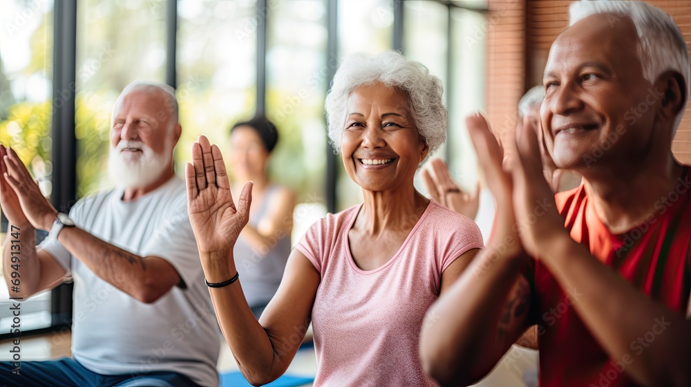 A group in the Bridge Pose (Setu Bandhasana), showcasing the ...