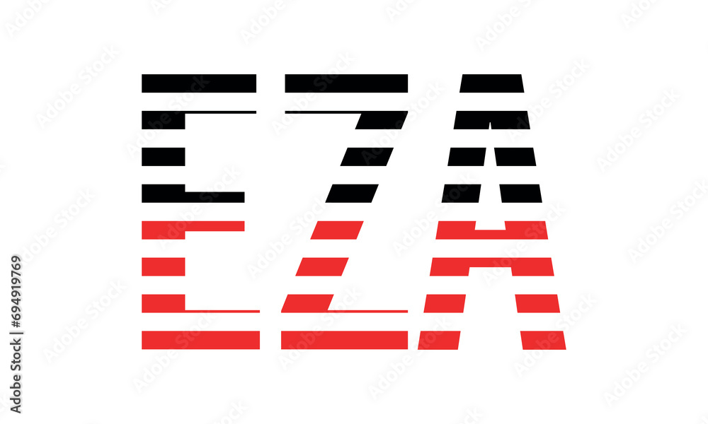 EZA three initial letter iconic line negative space minimal logo design ...