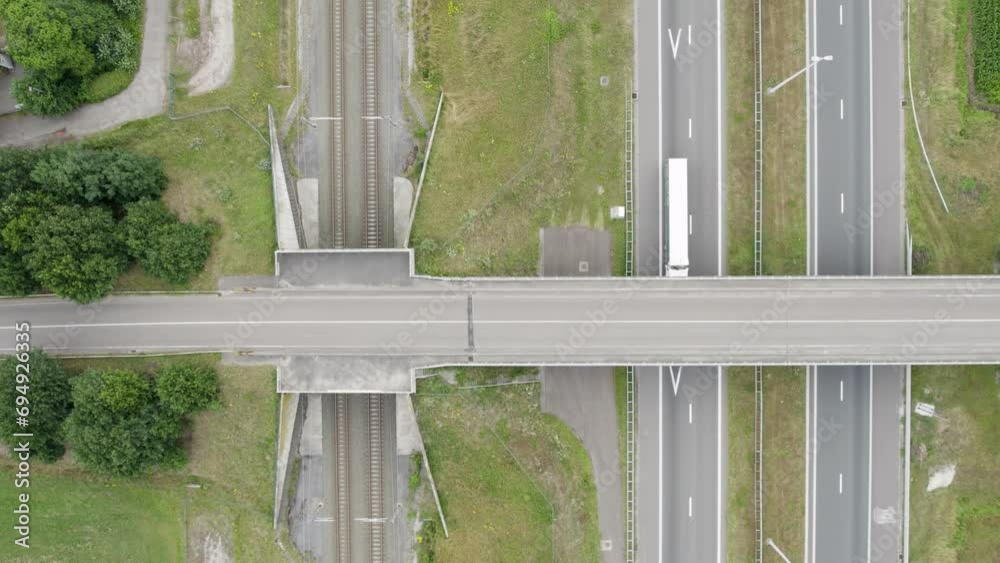 Captured from above by a drone, this image features a well-engineered ...