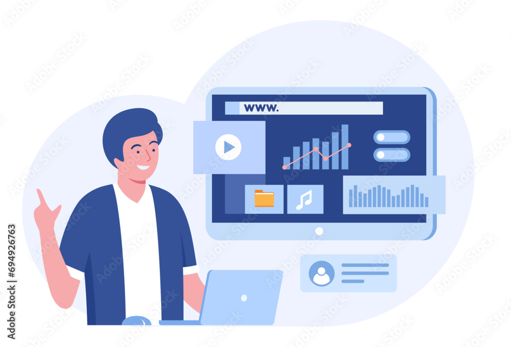 Vecteur Stock Software development. Web programming languages. css, html, it, ui. programmer ...