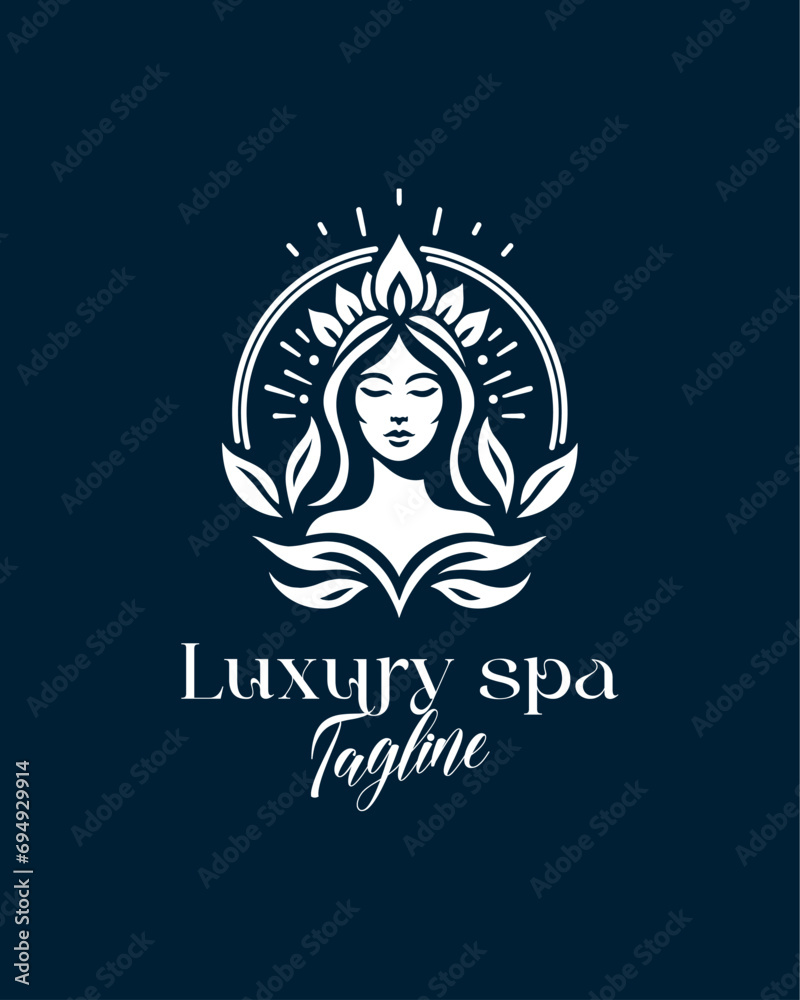 luxury feminine spa logo. This wellness-inspired design exudes ...