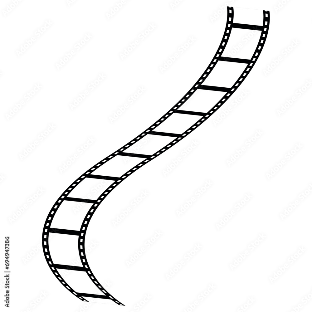 movies film background with flim roll. 3d flim roll. film strip ...