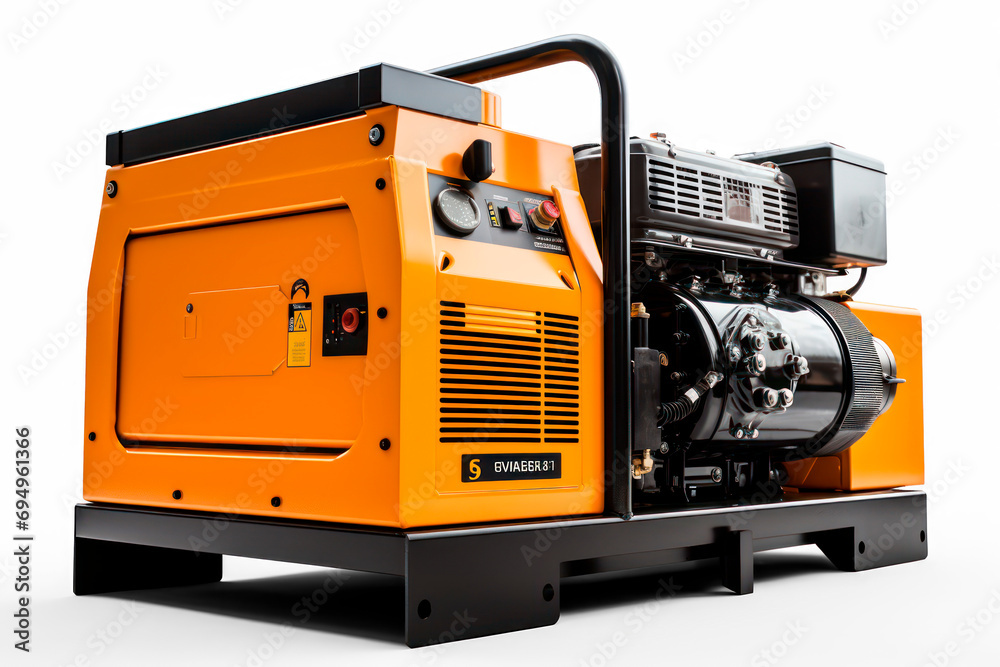 Portable gas or diesel generator on transparent background, png file ...