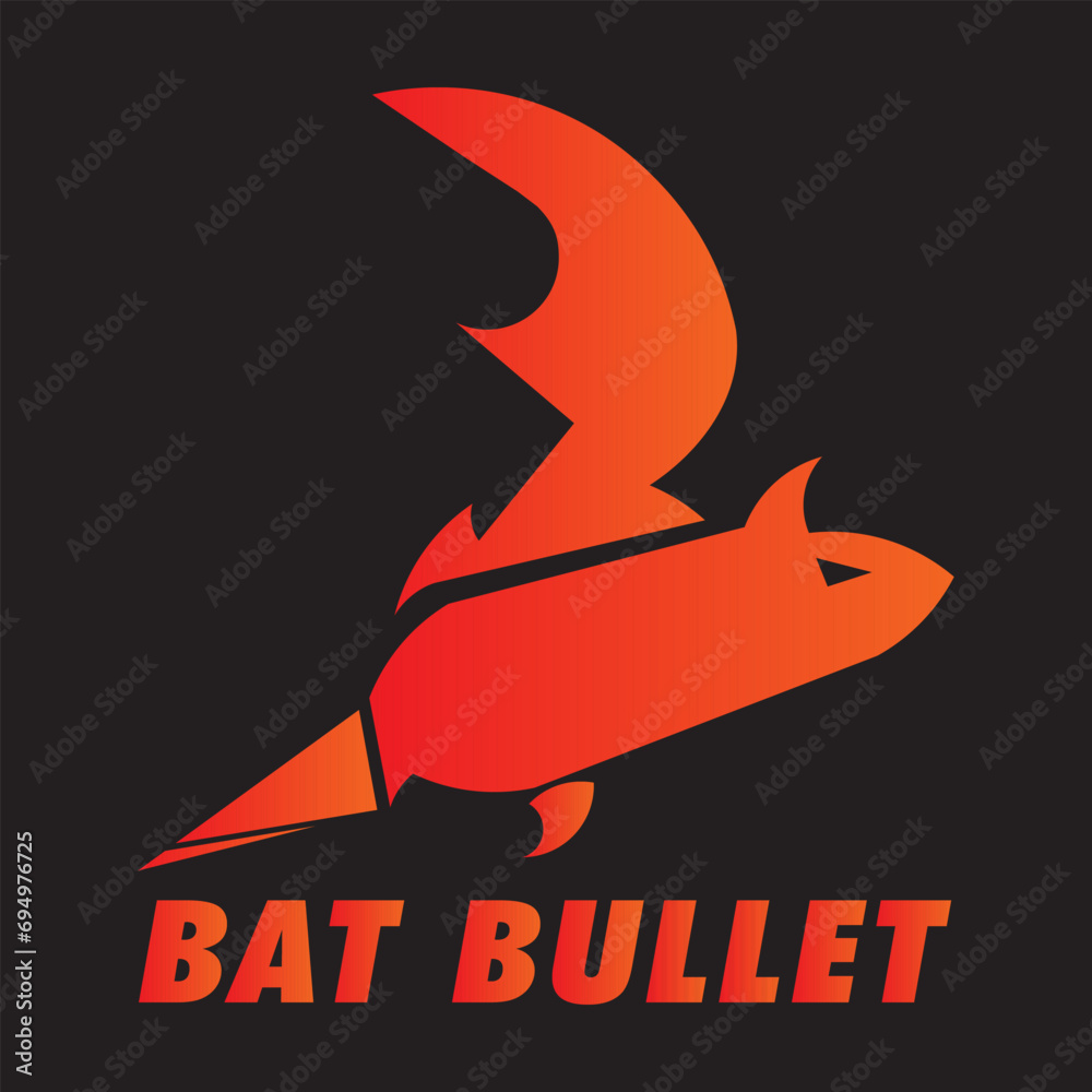 Vecteur Stock This Logo is fusion of the bat and bullet elements ...