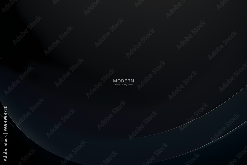 Vector abstract black background with liquid and shapes on fluid gradient with gradient and ...
