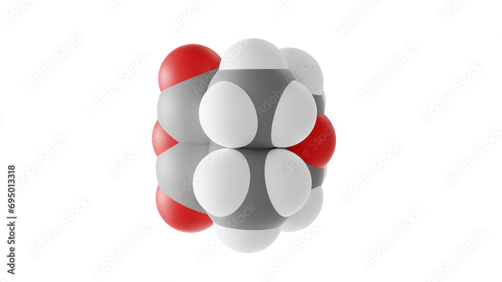 cantharidin molecule, terpenoid, molecular structure, isolated 3d model ...