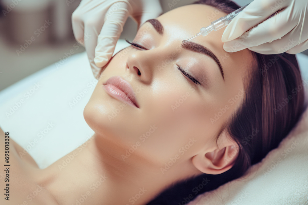 Symbolic Image of a Botox Treatment on a Woman's Face Wallpaper ...