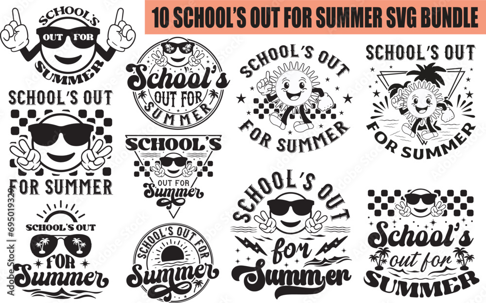 10 School's Out For Summer svg, School's Out For Summer Bundle svg ...