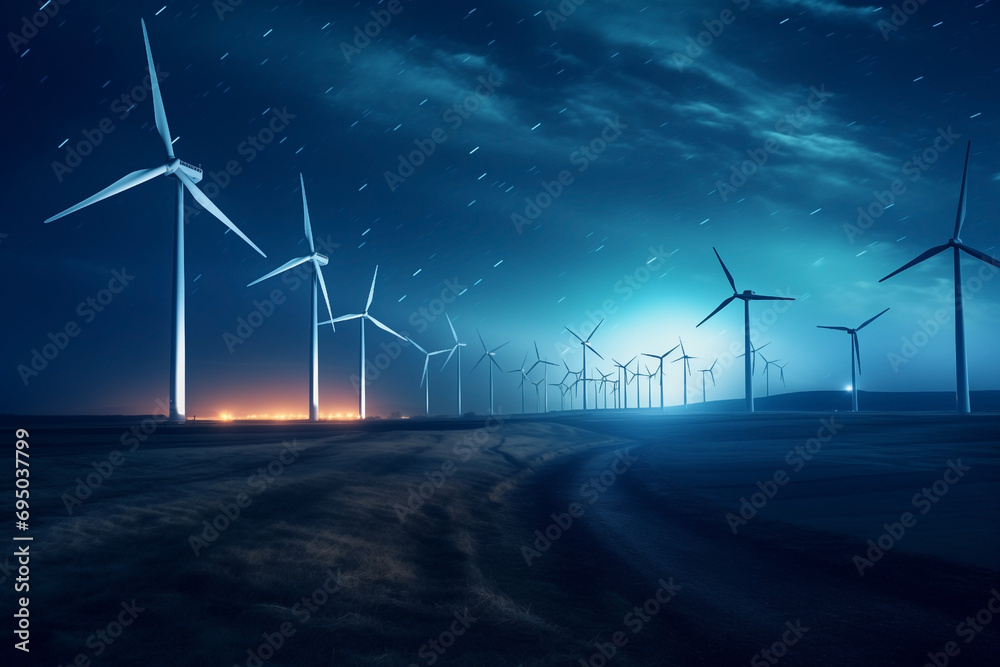 wind turbines three-bladed wind turbines with three-bladed turbines on ...