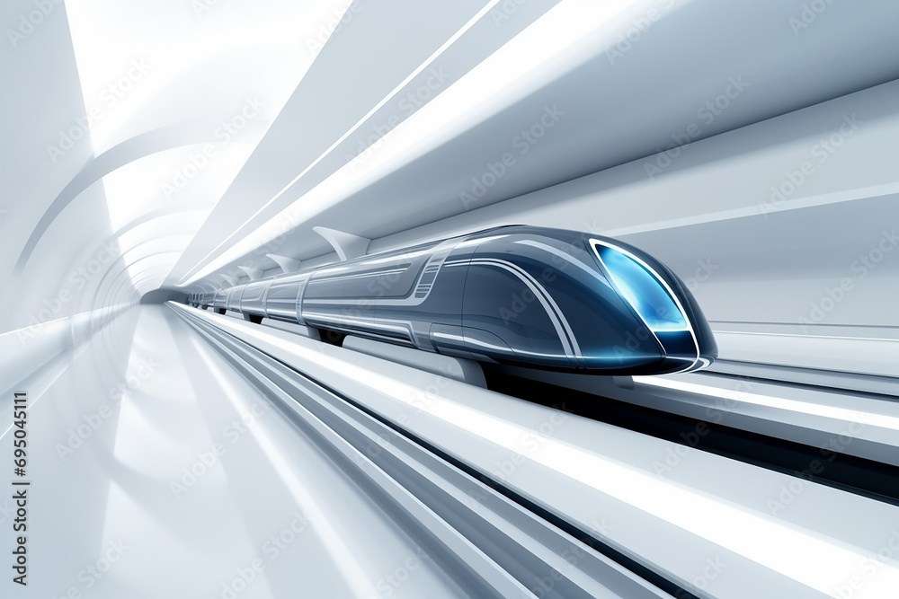Hyperloop train, background of a magnetic levitation train, Hyperloop ...