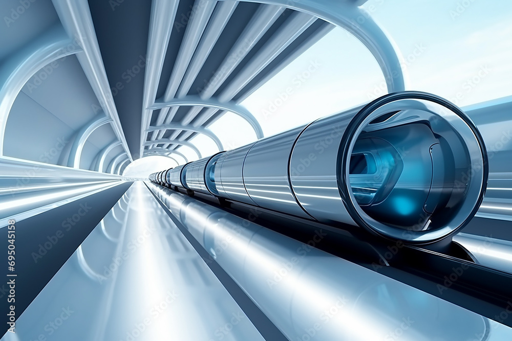 Hyperloop train, background of a magnetic levitation train, Hyperloop ...