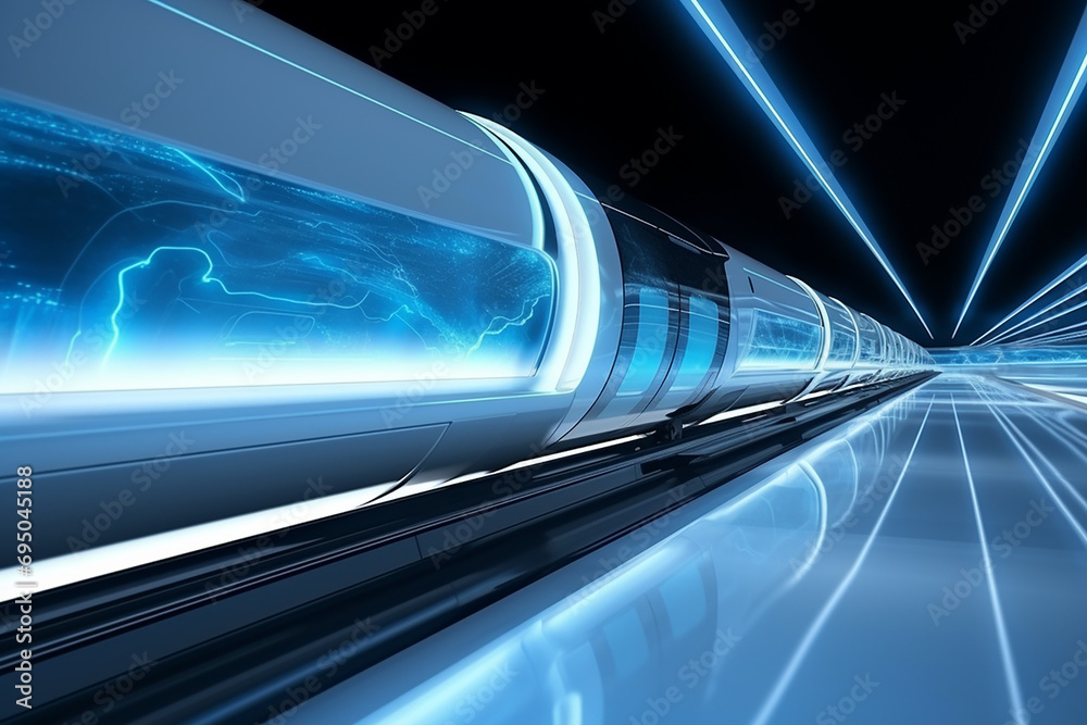 Hyperloop train, background of a magnetic levitation train, Hyperloop ...