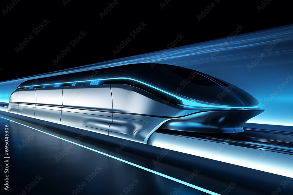 Hyperloop train, background of a magnetic levitation train, Hyperloop ...