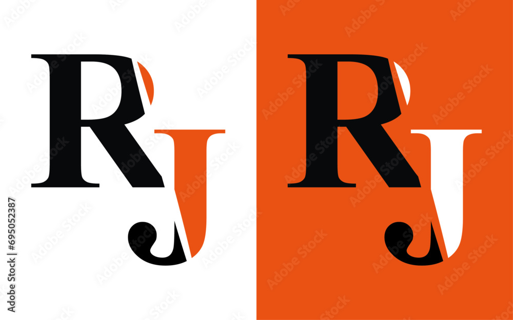 RJ letter logo design, Simple letter logo, Creative letter logo ...