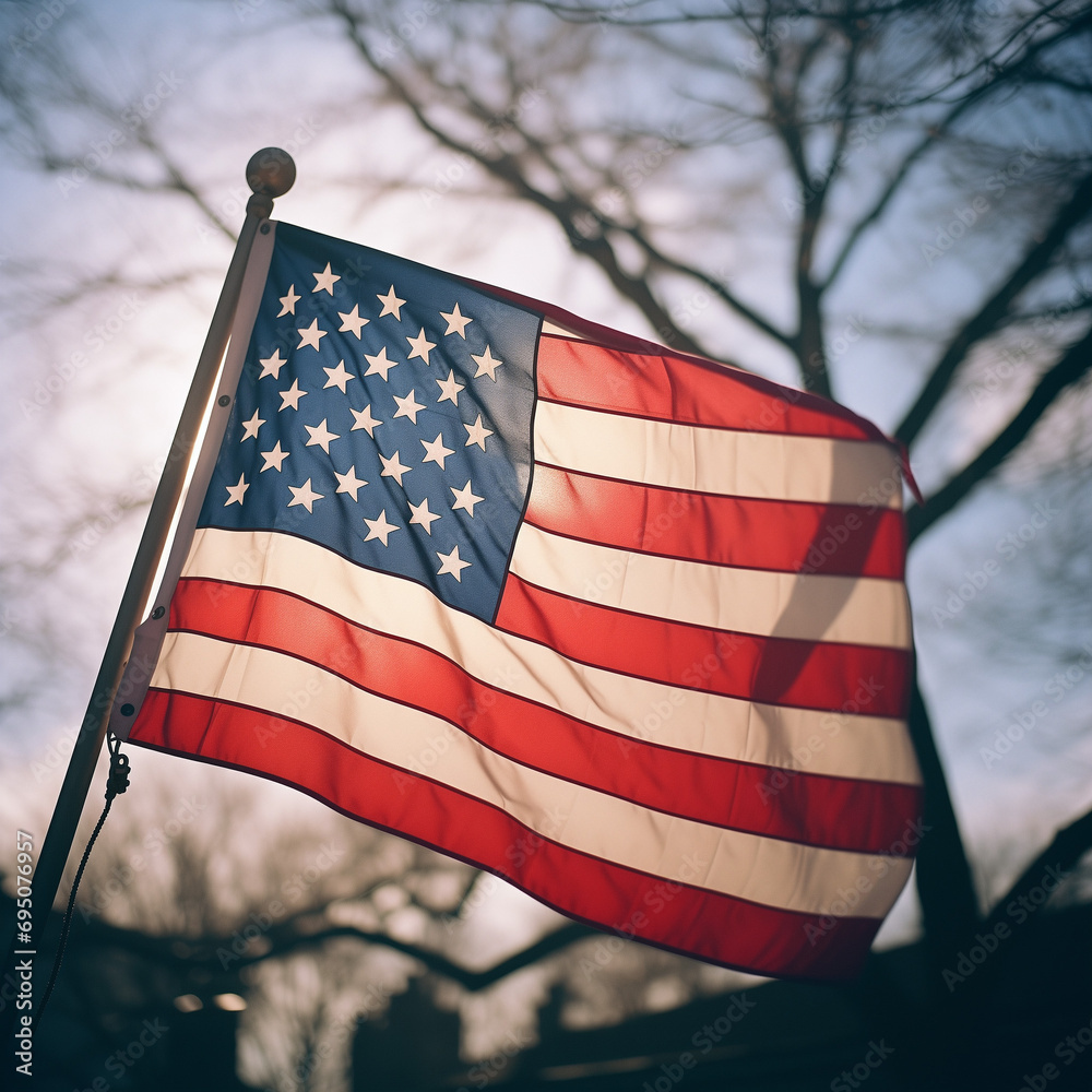 Vintage 35mm Photograph of a Flag Captured with a Nikon F3 Camera on ...
