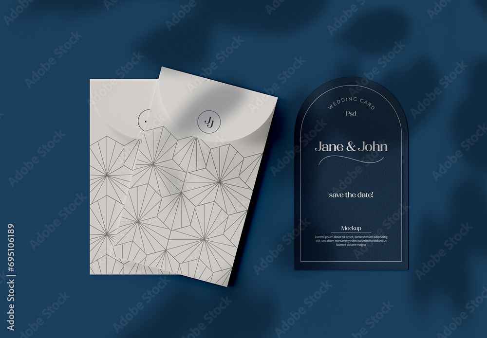 Invitation Card Design Mockup Stock Template | Adobe Stock