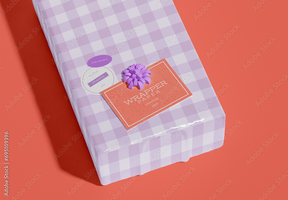 Wrapper Paper Mockup Stock Template | Adobe Stock