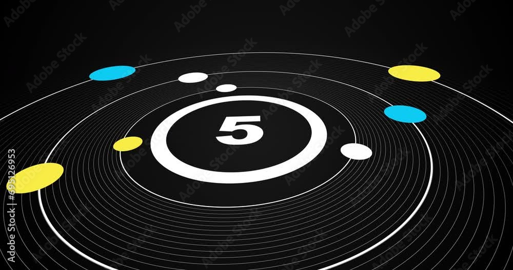 Countdown timer from 10 to 0 seconds in Realtime. Modern 3Ddesign of ...