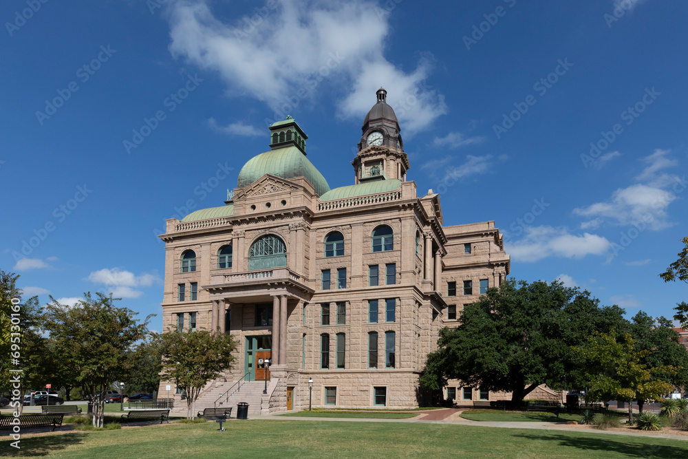 The Tarrant County Courthouse in Fort Worth was completed in 1895. It ...