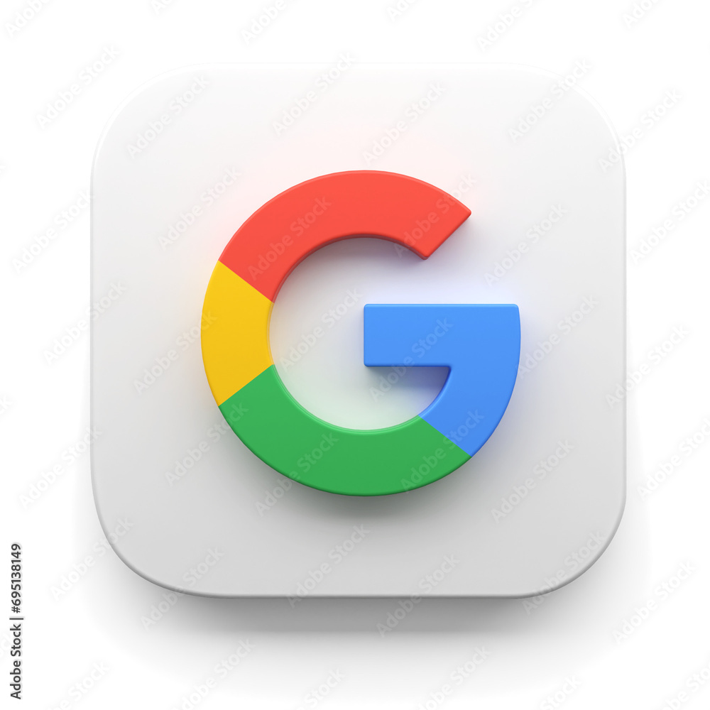 google app logo in big sur style 3d render icon design concept element ...