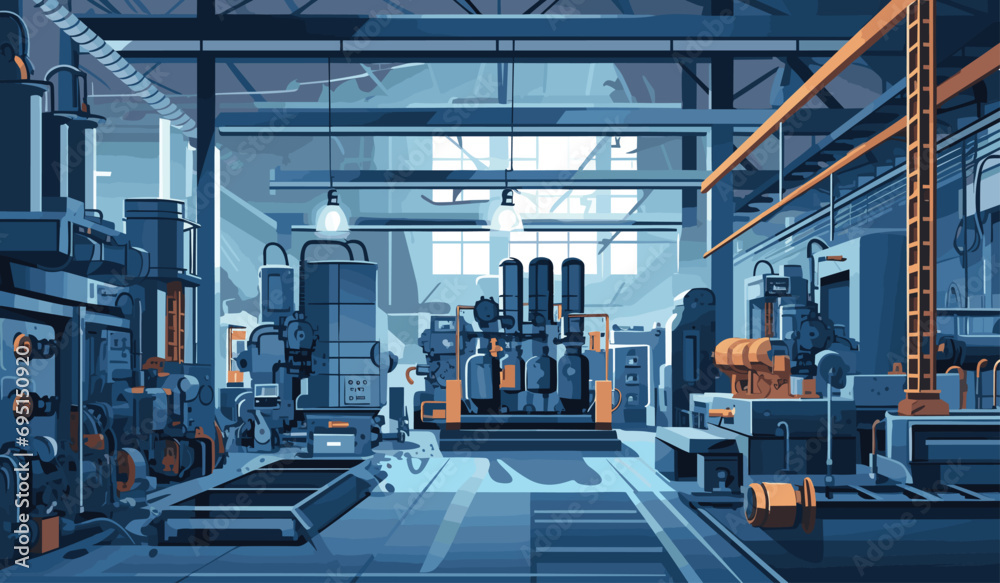 Create an industrial vector background with metallic grays and ...